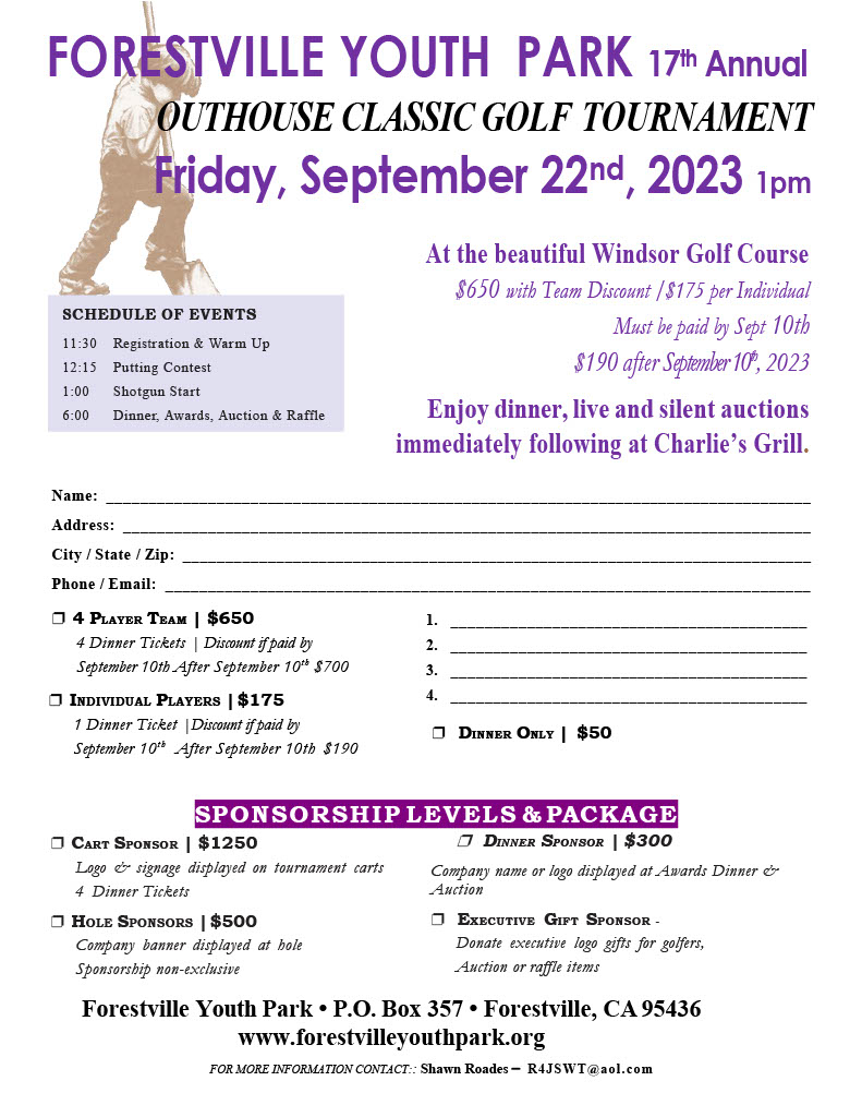 Golf Registration – Forestville Youth Park Golf Registration – Forestville Youth Park